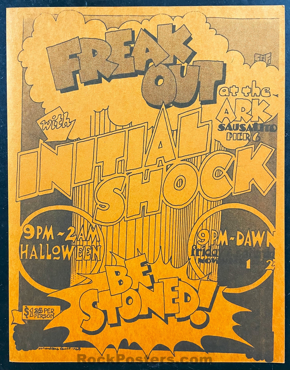 AUCTION - "Freak Out" Initial Shock - Gut - 1968 Handbill - Ark Sausal – SF Rock Posters ...