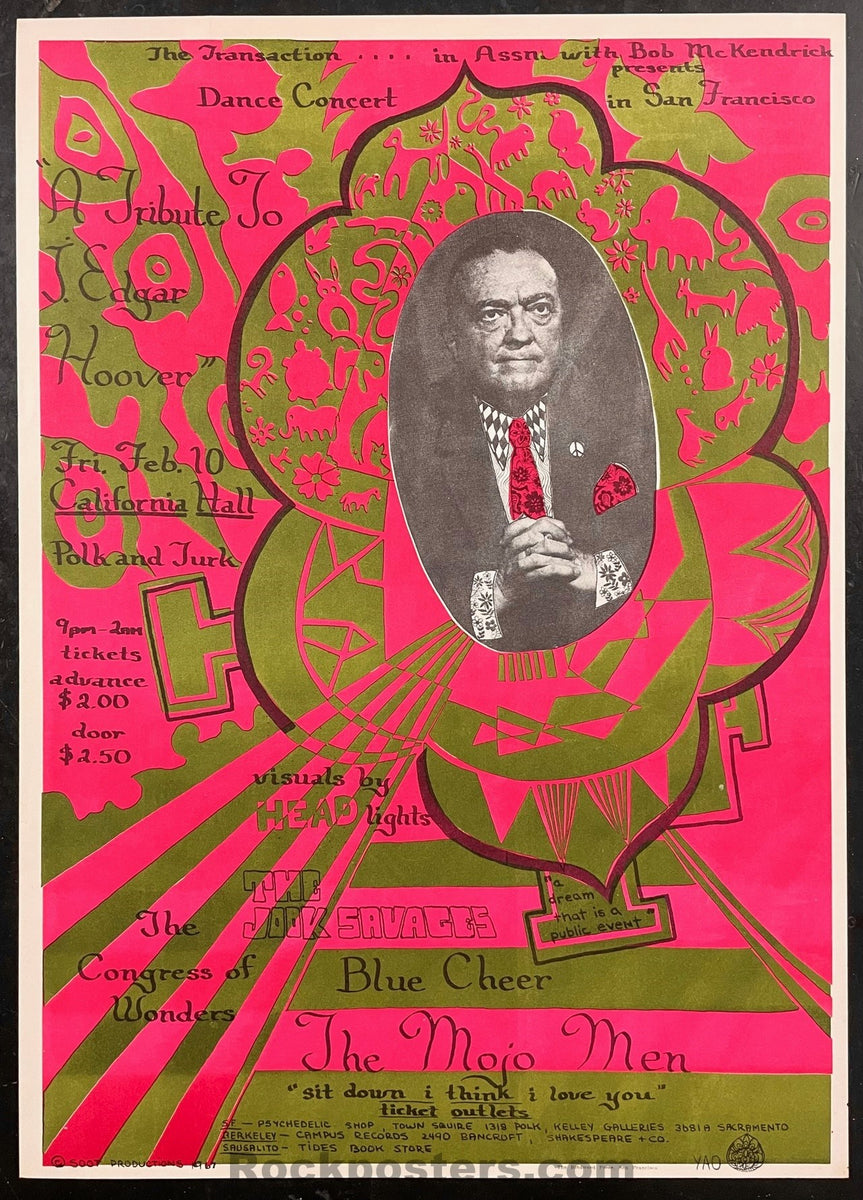 AUCTION - AOR 2.150 - Blue Cheer - California Hall - 1967 Poster - Nea ...