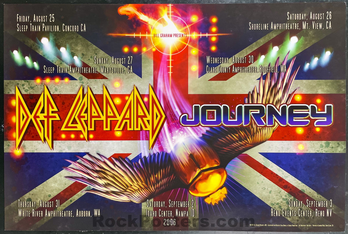 BGP-343 - Def Leppard - Journey - 2006 Poster - Multiple Venues - Near ...