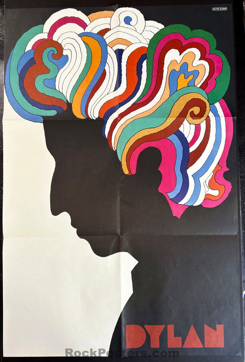 AUCTION - Bob Dylan - Original 1967 Poster - Milton Glaser - Excellent ...