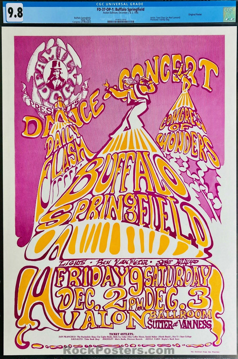FD-37 - Buffalo Springfield - Neil Young - 1966 Poster - Avalon Ballro ...
