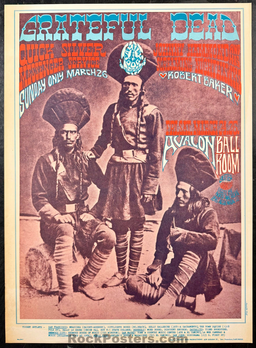AUCTION - FD-54 - Grateful Dead - Rick Griffin - 1967 Poster - Avalon ...