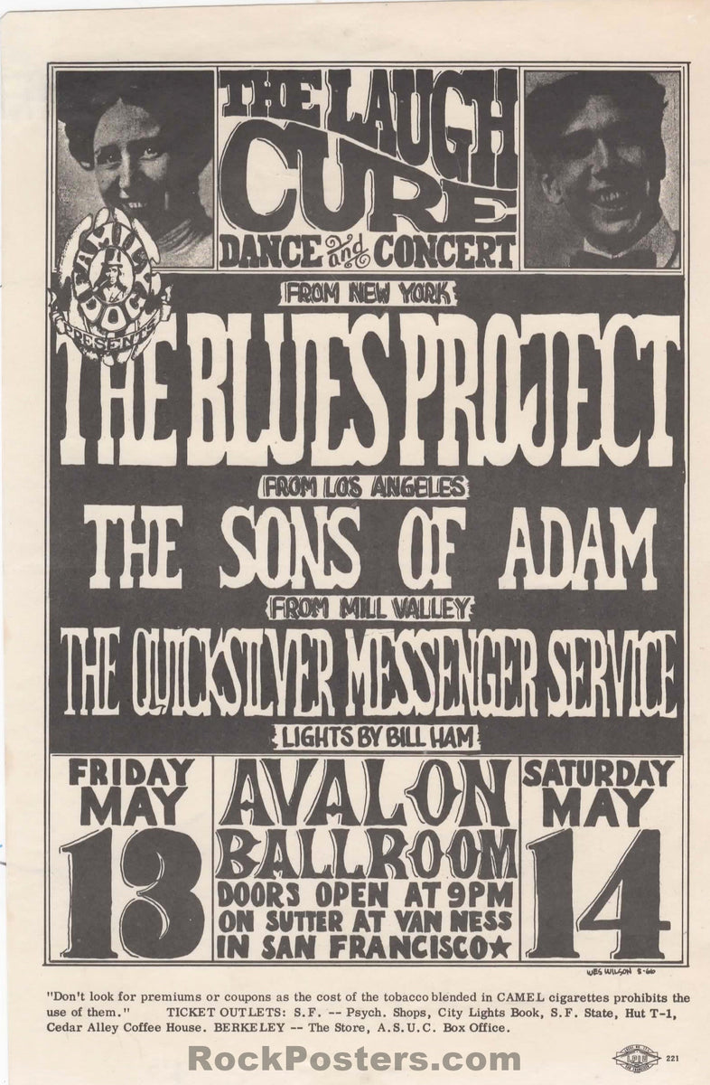 AUCTION - FD-8 HB - " Laugh Cure" - Wes Wilson - 1966 Handbill - Avalo ...