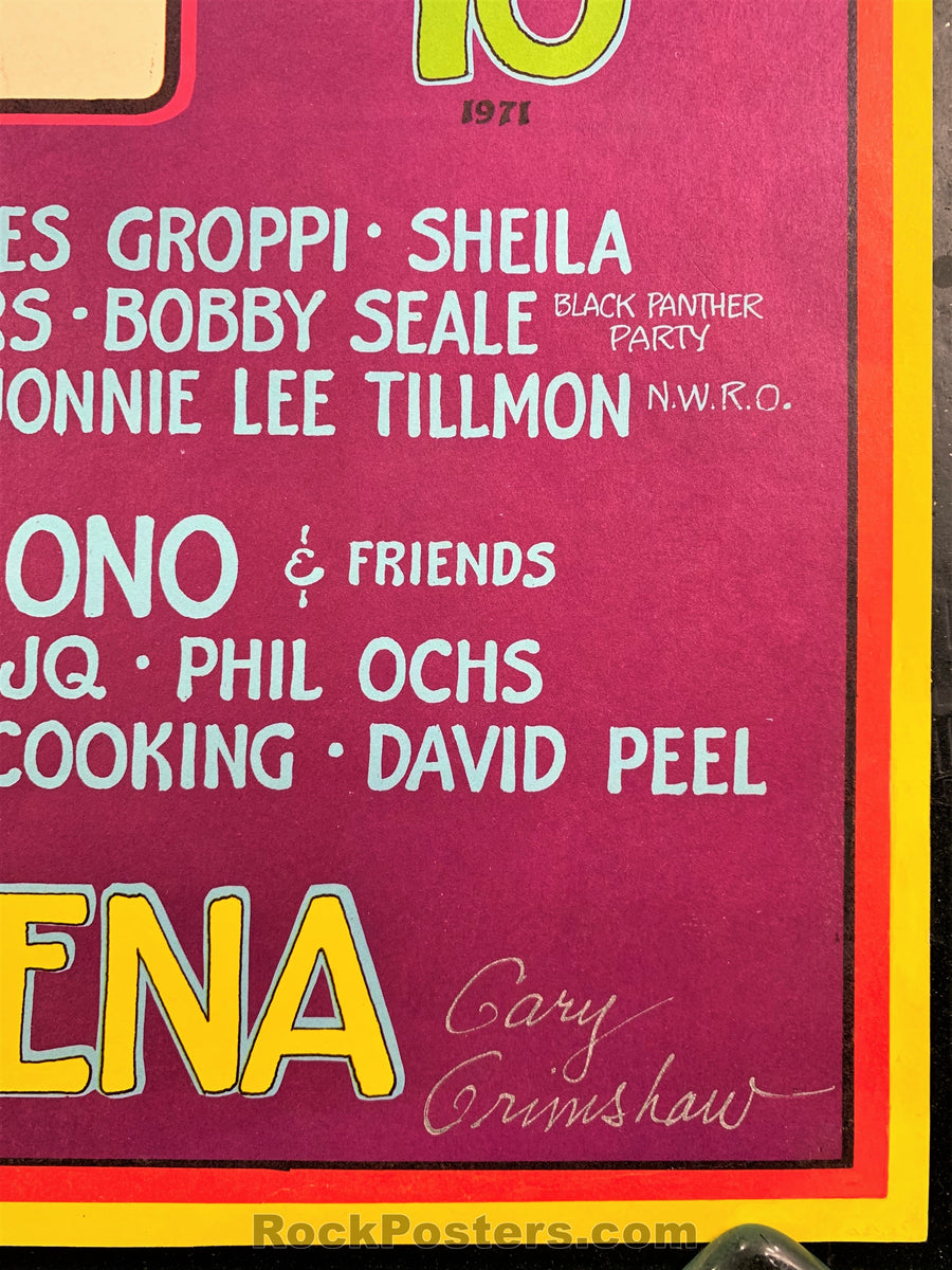 AUCTION - AOR 4.194 - John Lennon Sinclair Freedom Rally - Grimshaw Si ...