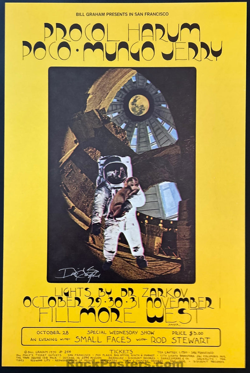 AUCTION - BG-254 - Procol Harum/Poco - Original 1970 Poster - David Si ...