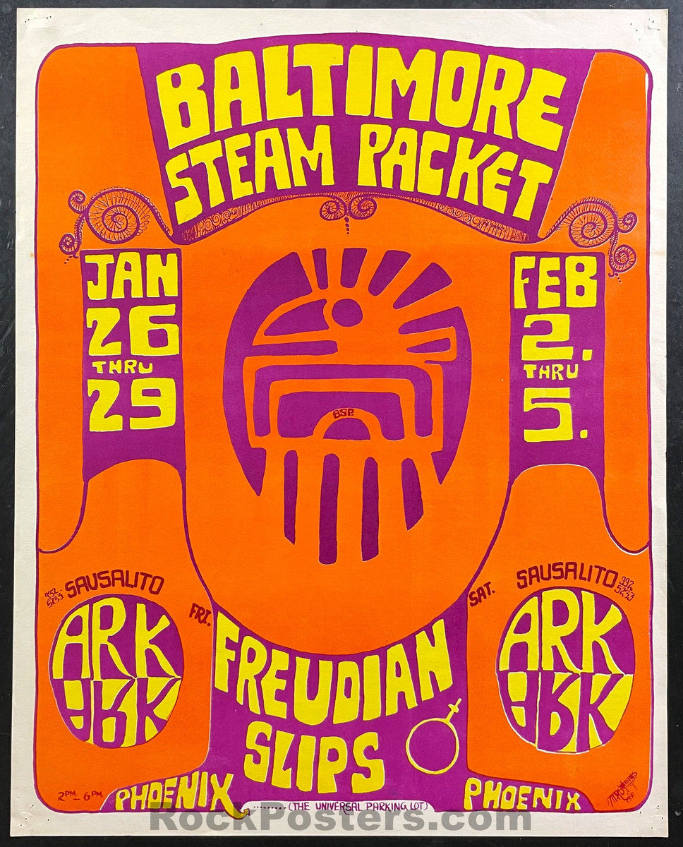 AUCTION - Baltimore Steam Packet - 1967 Poster - The Ark - Sausalito ...