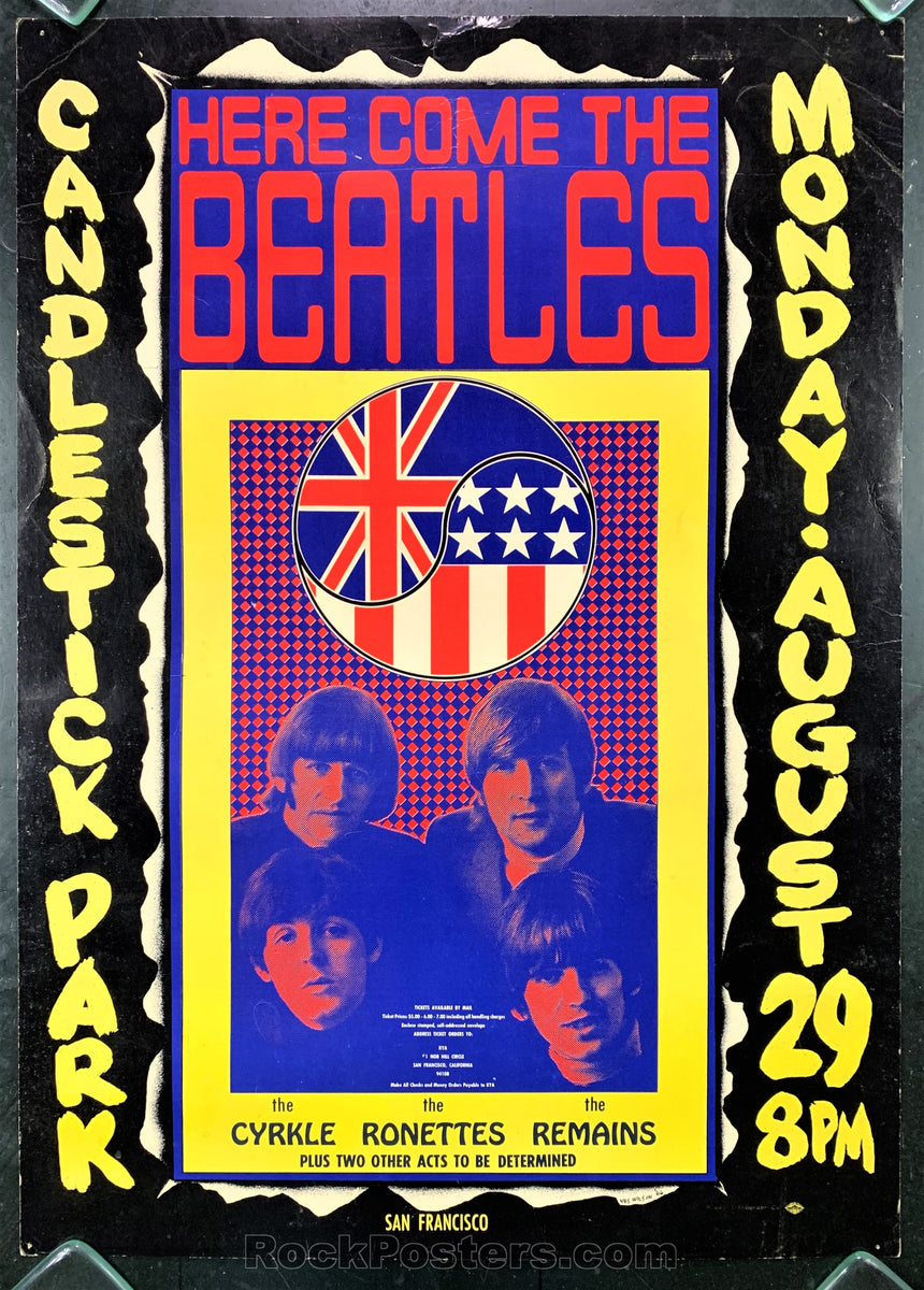 AUCTION - AOR 1.115 - The Beatles - 1966 Final Concert Poster - Candle ...