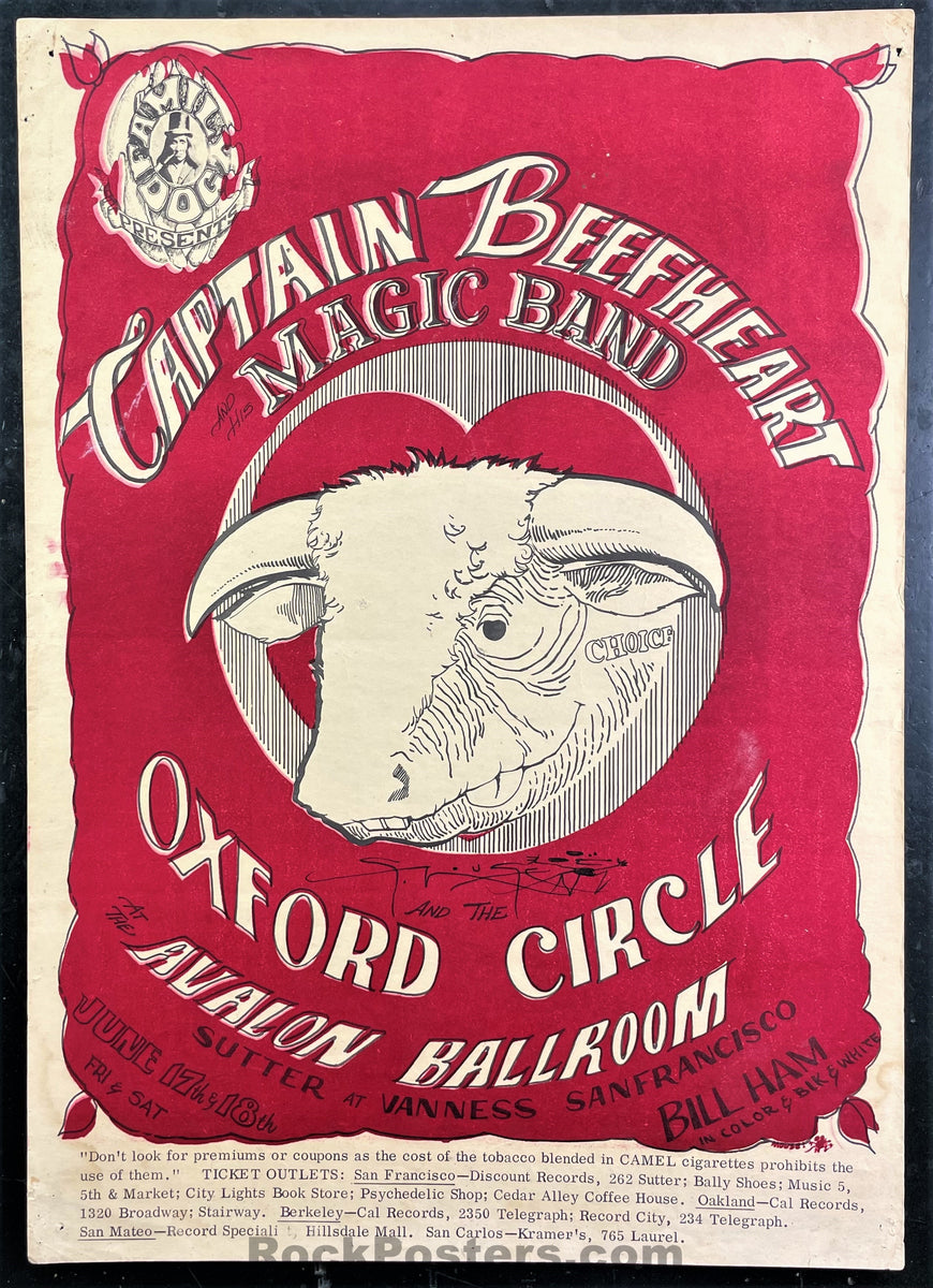 AUCTION - FD-13 - Captain Beefheart - Mouse Signed - 1966 Poster - Ava ...