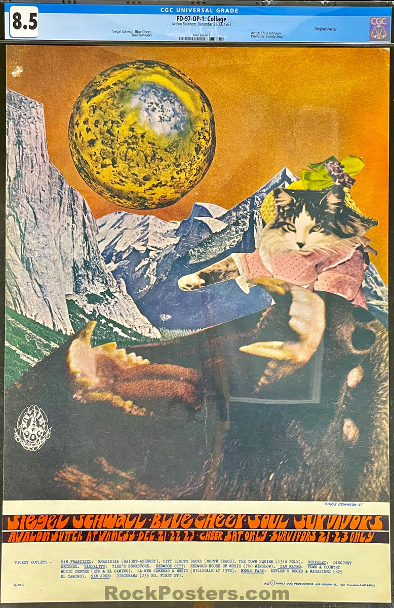 FD-97 - Siegal Schwall - 1967 Poster - Avalon Ballroom - CGC Graded 8 ...