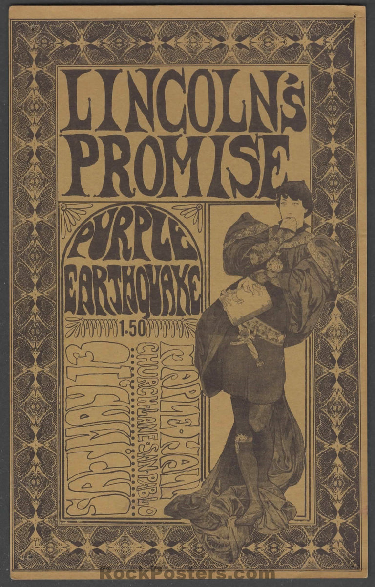 Auction - Purple Earthquake - 1967 Handbill - Maple Hall - Excellent ...