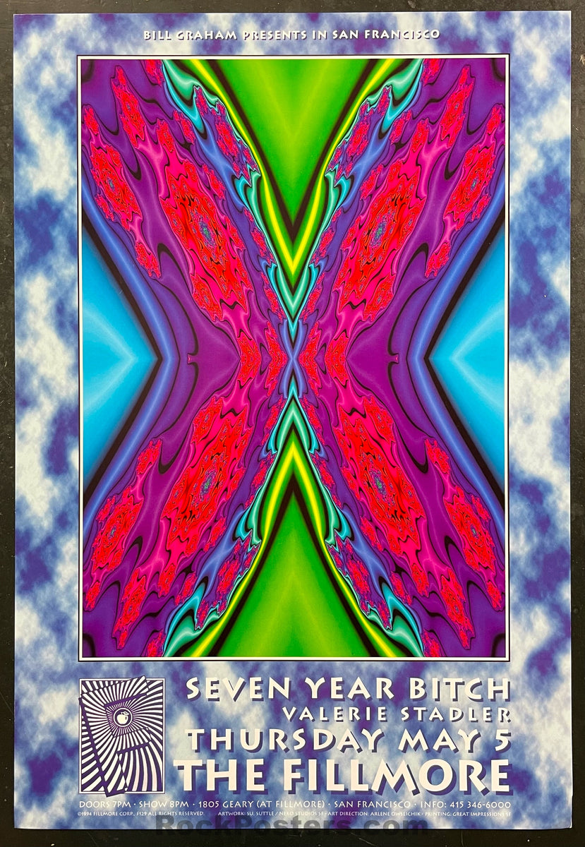 NF-129 - X - Su Suttle - 1994 Concert Poster - The Fillmore - Near Min ...