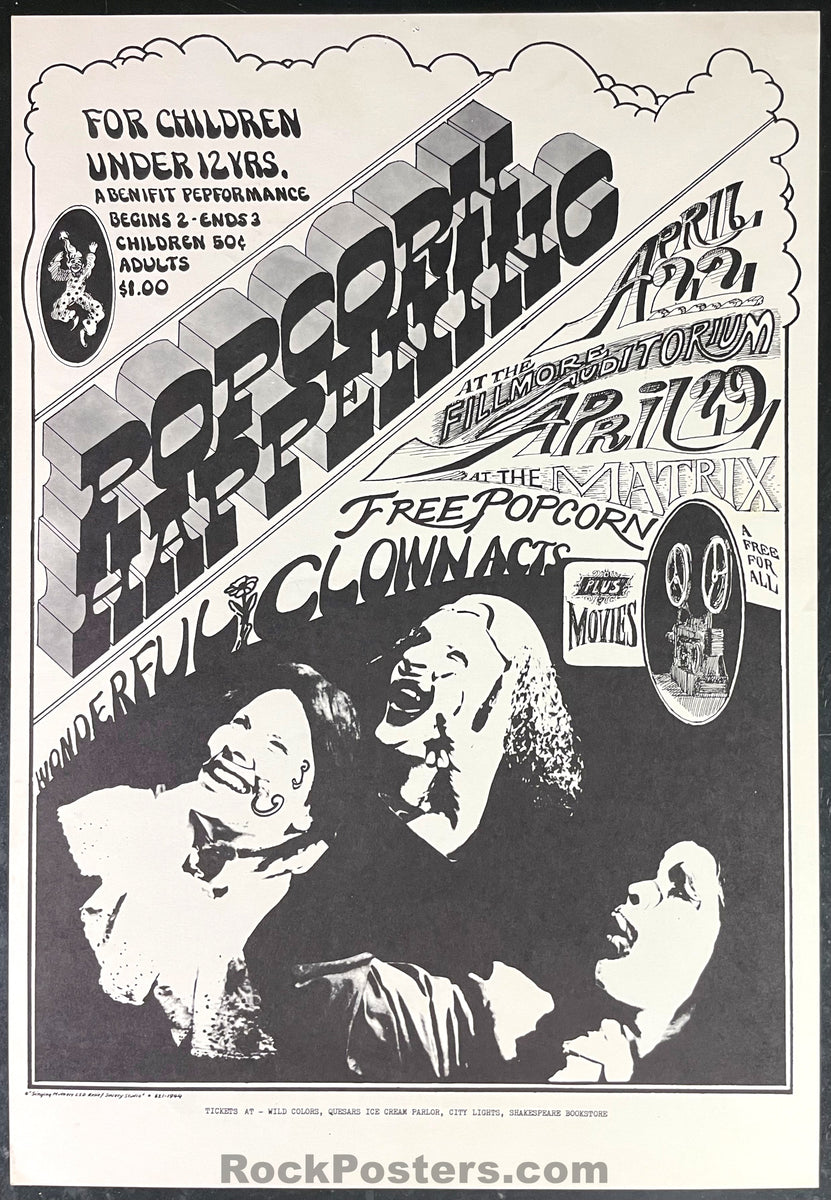 AUCTION - Popcorn Happening - Bob Fried - 1967 Poster - Fillmore/Matri ...