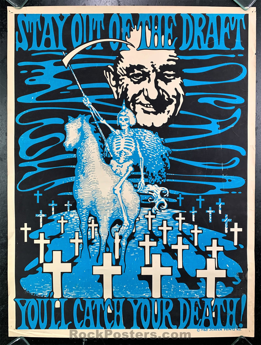 AUCTION - Political - Psychedelic Anti Draft NYC 1968 Poster - Very Go ...